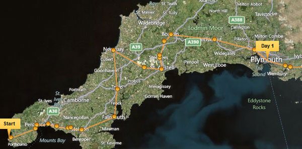 The Olympic Torch Relay Route - Heart Cornwall