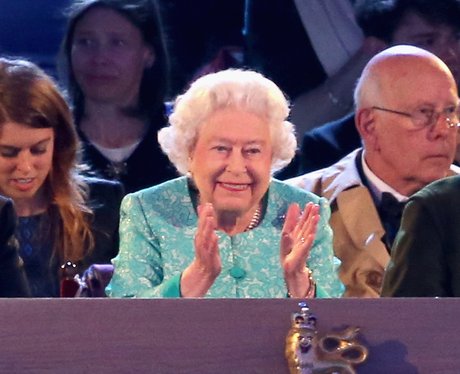 Queen Elizabeth II clapping the brilliant performers on her 90th ...