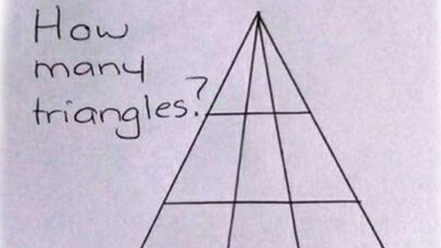 The exact number of triangles in this puzzle has finally been revealed